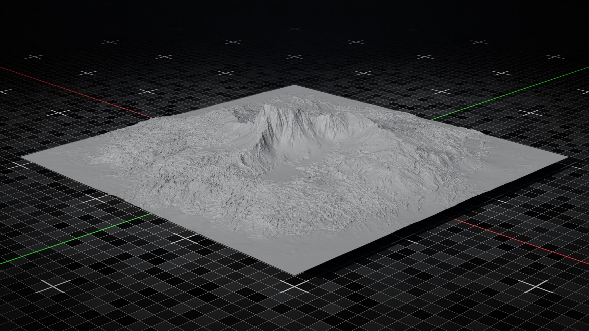 Volcano Terrain Mountain Version 4 3D Model - TurboSquid 2192158
