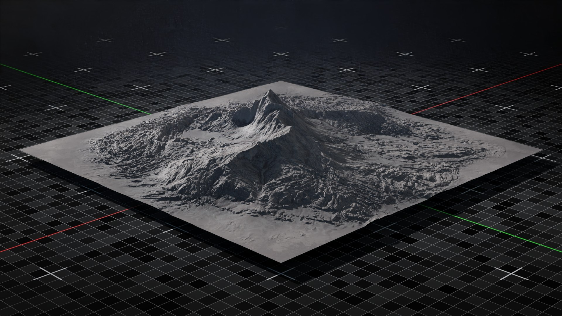 Volcano Terrain Mountain Version 4 3D Model - TurboSquid 2192158