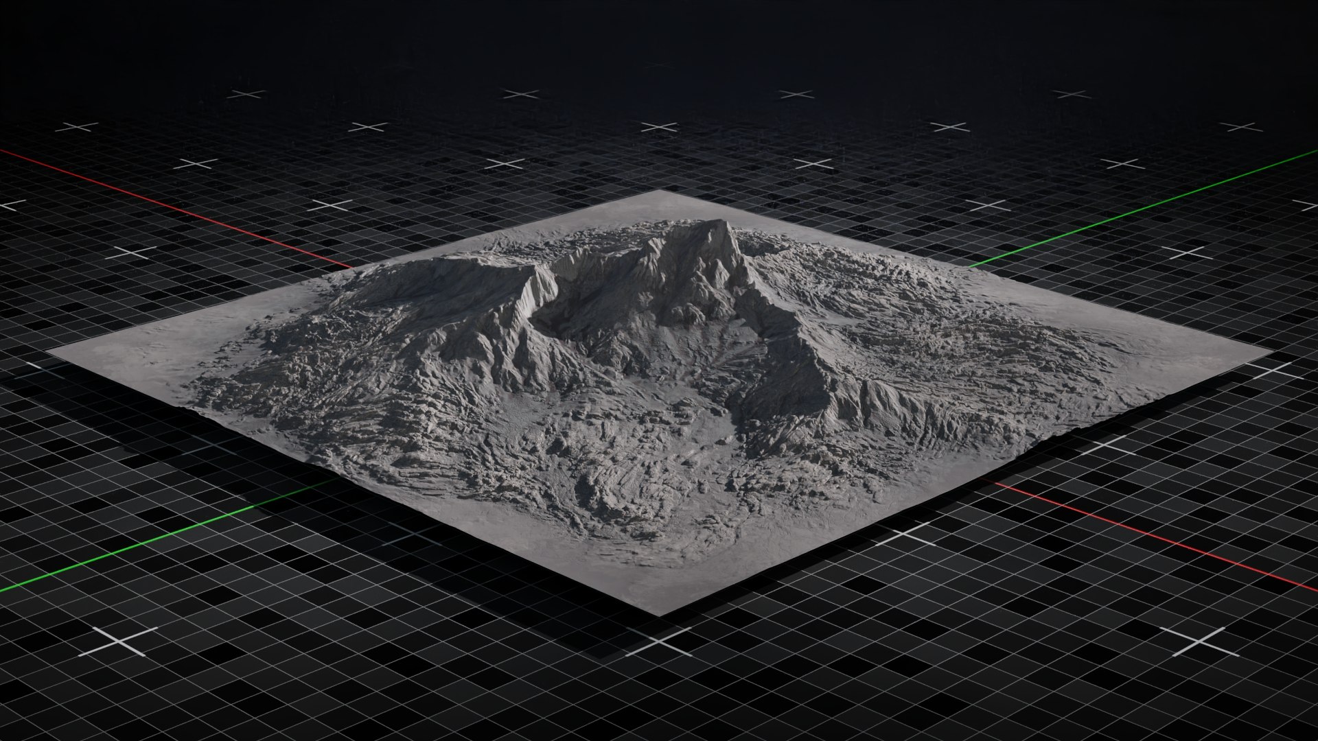Volcano Terrain Mountain Version 4 3D Model - TurboSquid 2192158
