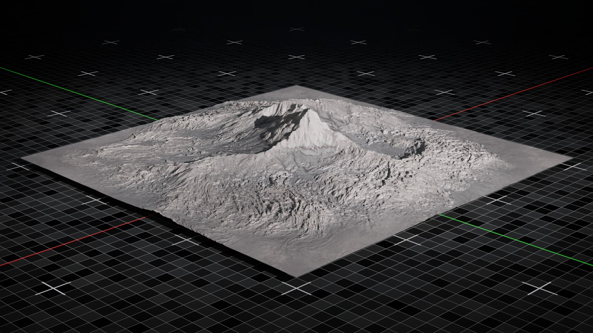 Volcano Terrain Mountain Version 4 3D Model - TurboSquid 2192158