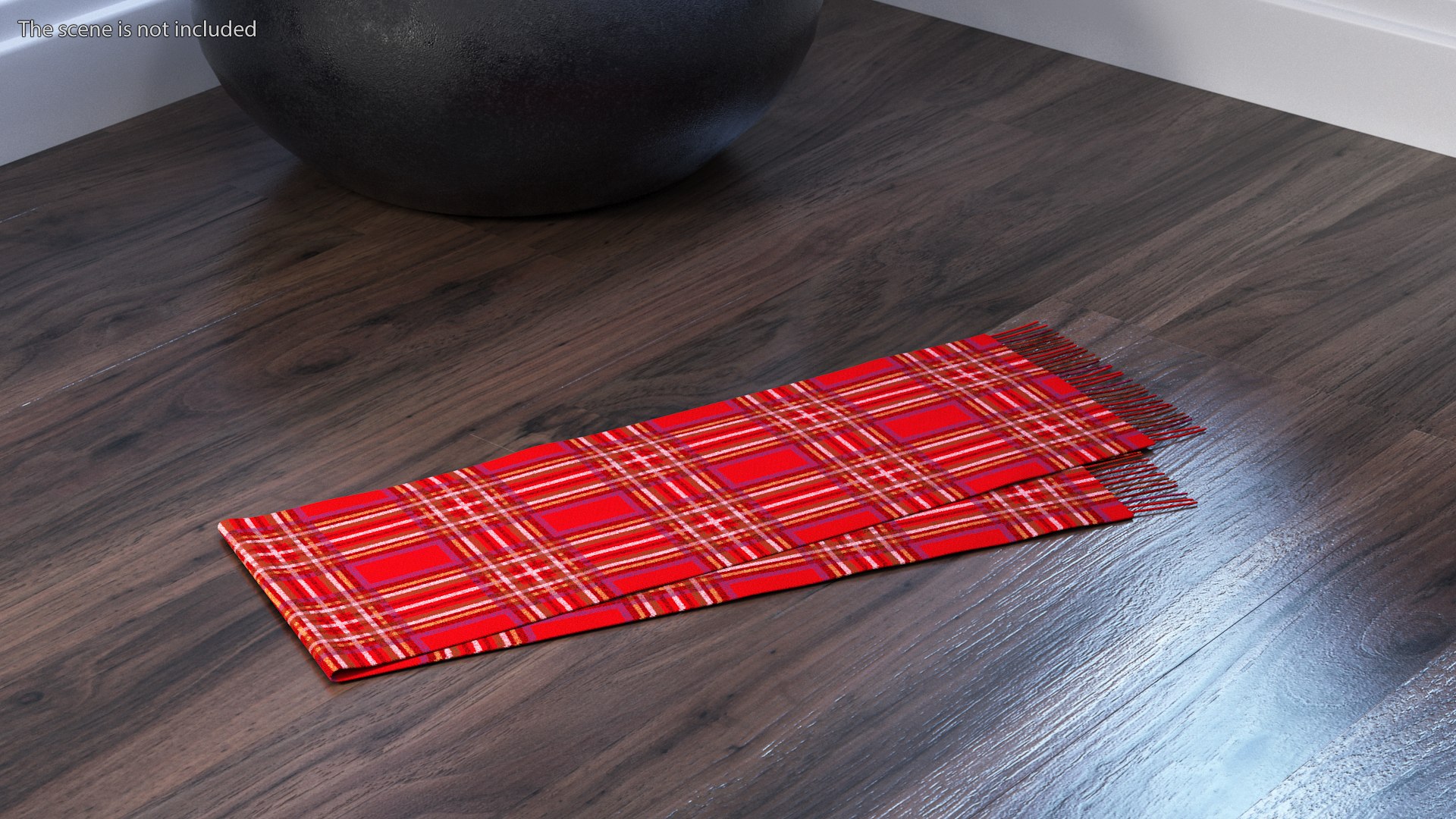 3D Red Scarf Folded In Half Model - TurboSquid 2113242