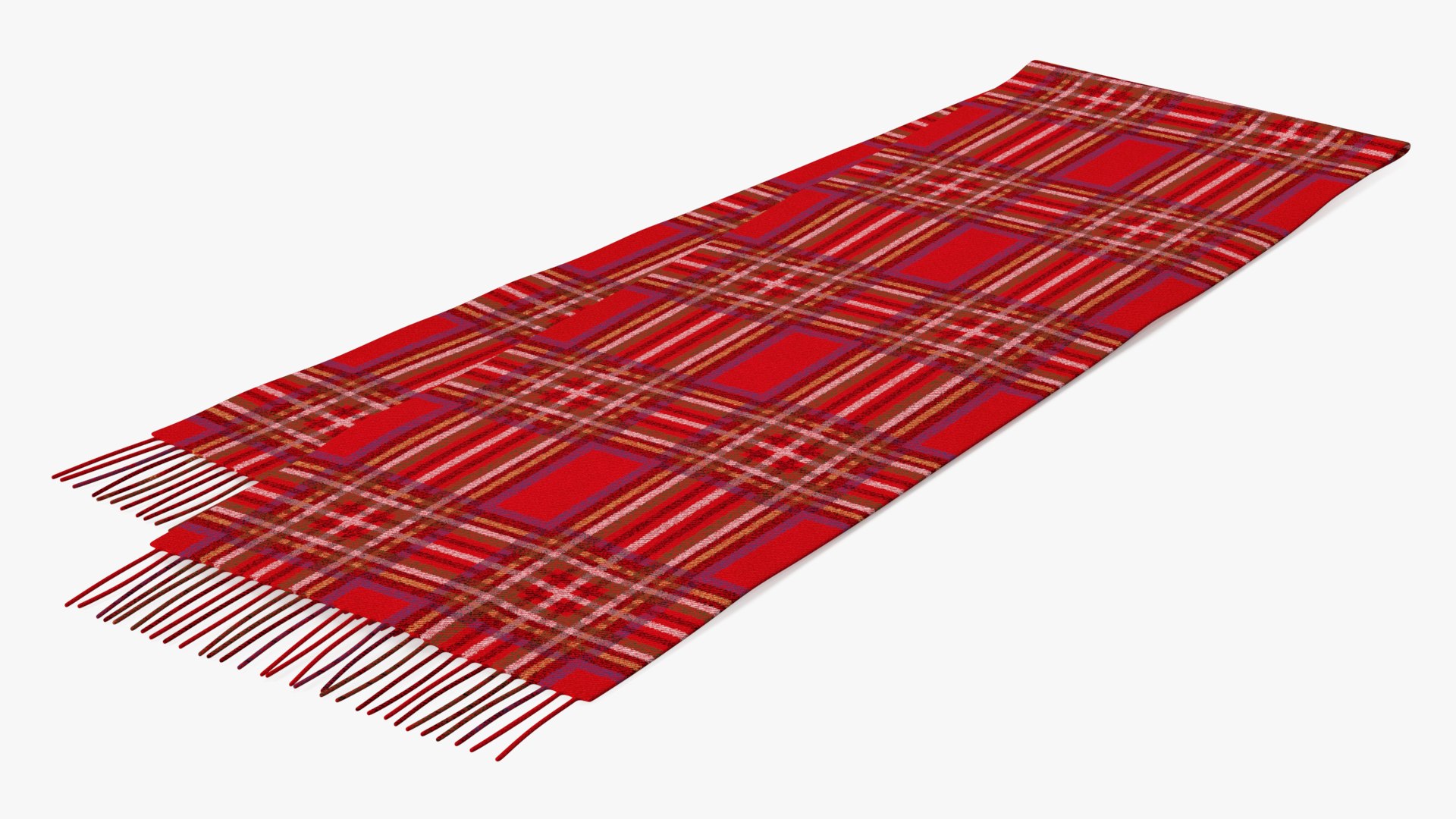 3D Red Scarf Folded In Half Model - TurboSquid 2113242