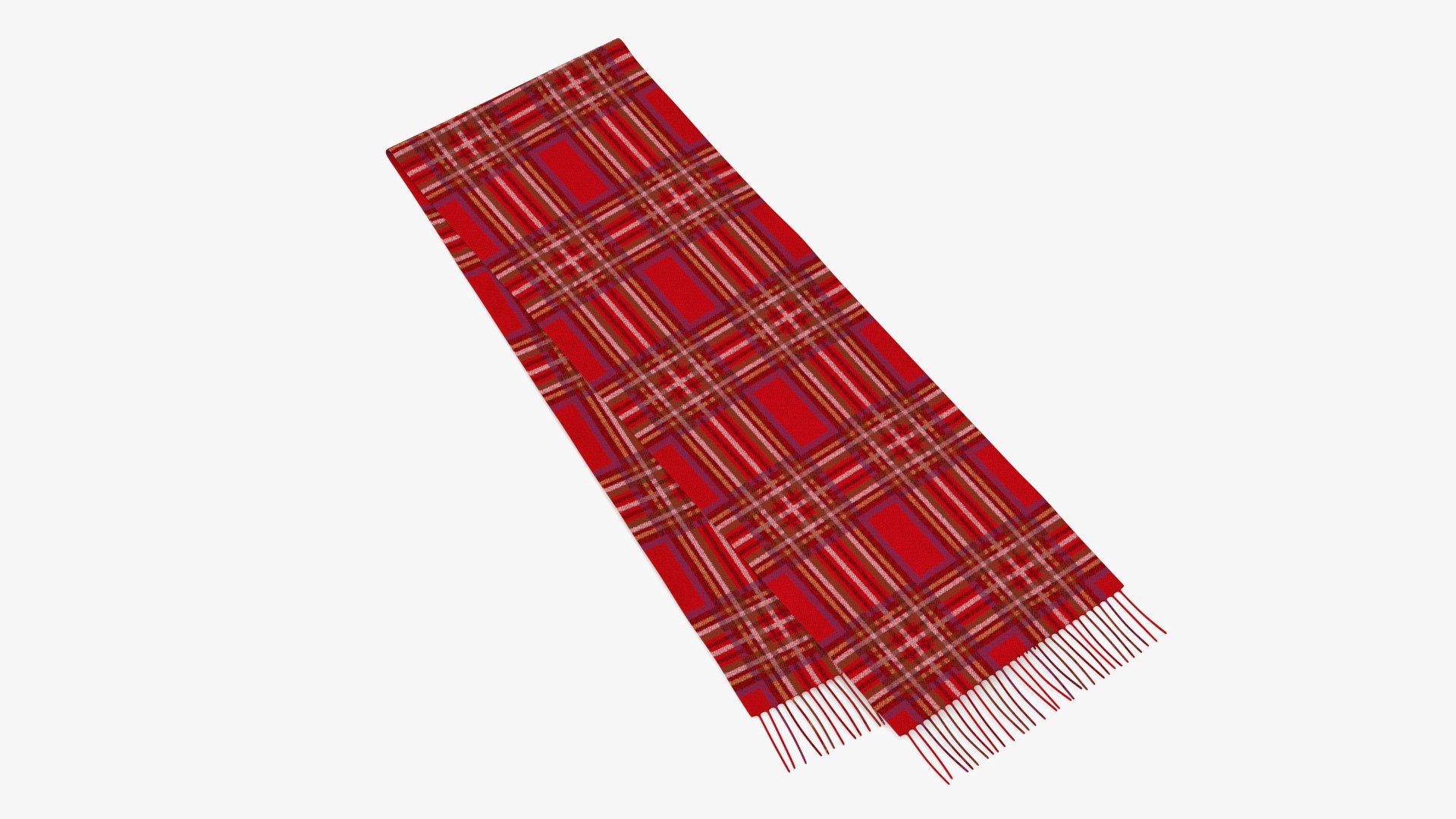 3D Red Scarf Folded in Half model - TurboSquid 2113242