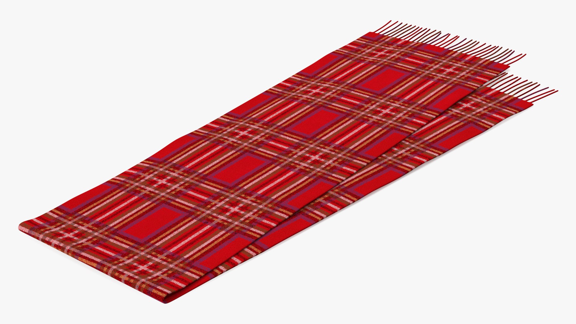 3D Red Scarf Folded In Half Model - TurboSquid 2113242