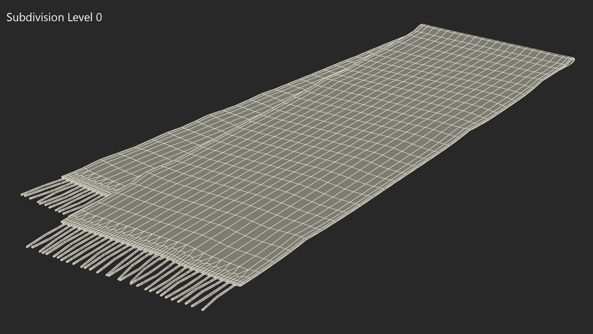 3D Red Scarf Folded In Half Model - TurboSquid 2113242