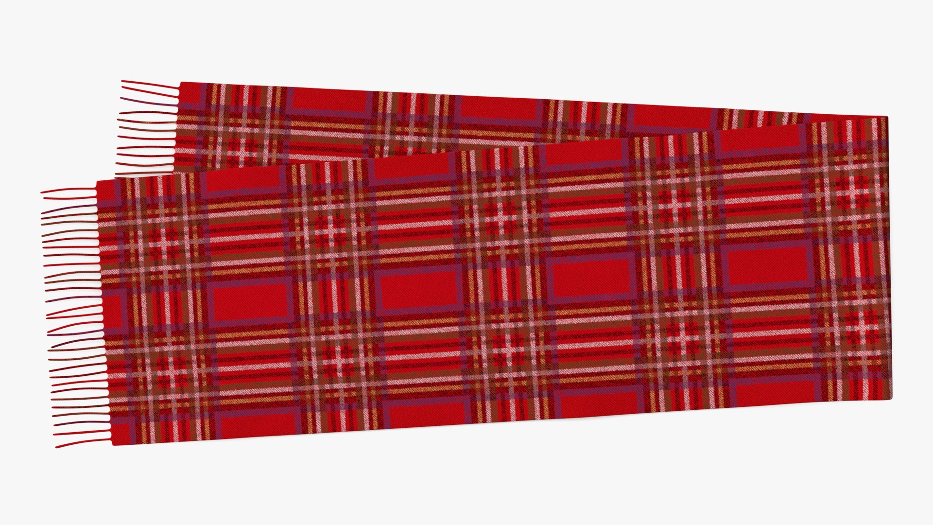 3D Red Scarf Folded In Half Model - TurboSquid 2113242