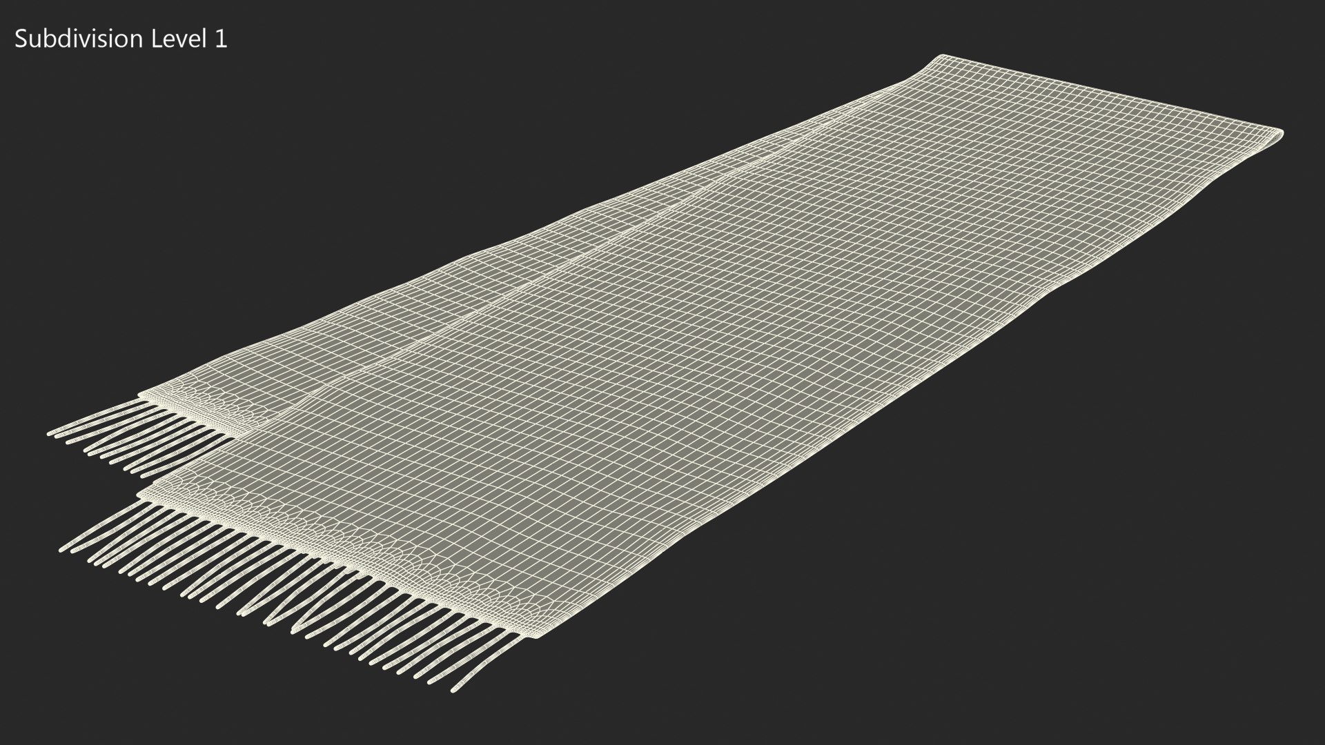 3D Red Scarf Folded In Half Model - TurboSquid 2113242