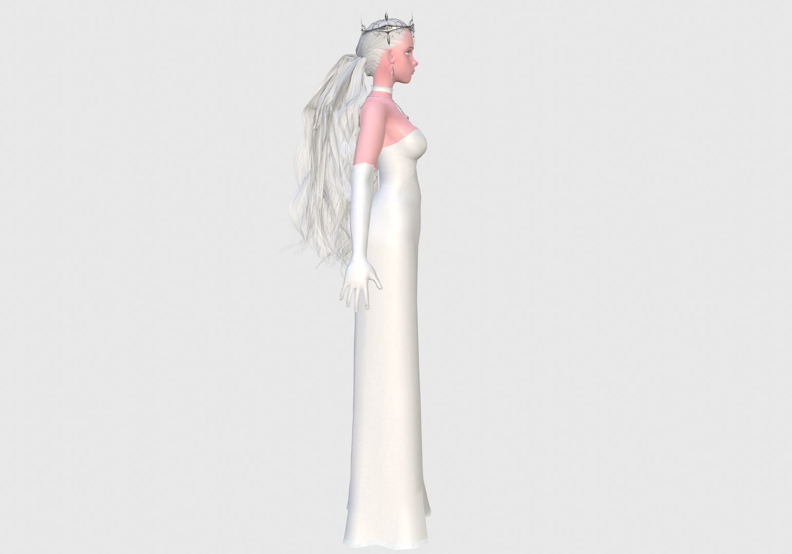 3D Elegant White Woman Model - TurboSquid 1959349