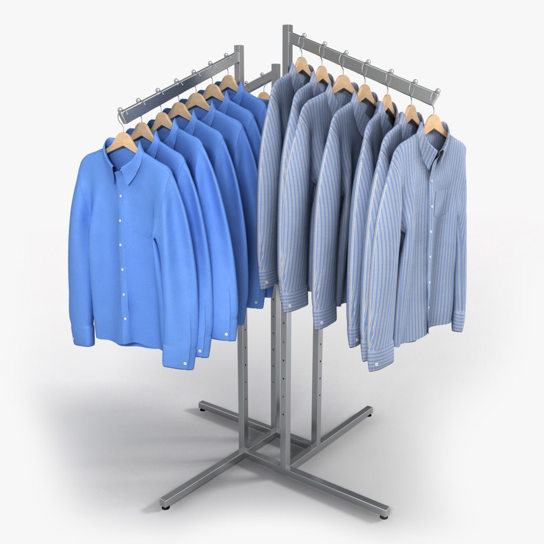3d Model Dress Shirt Rack 1