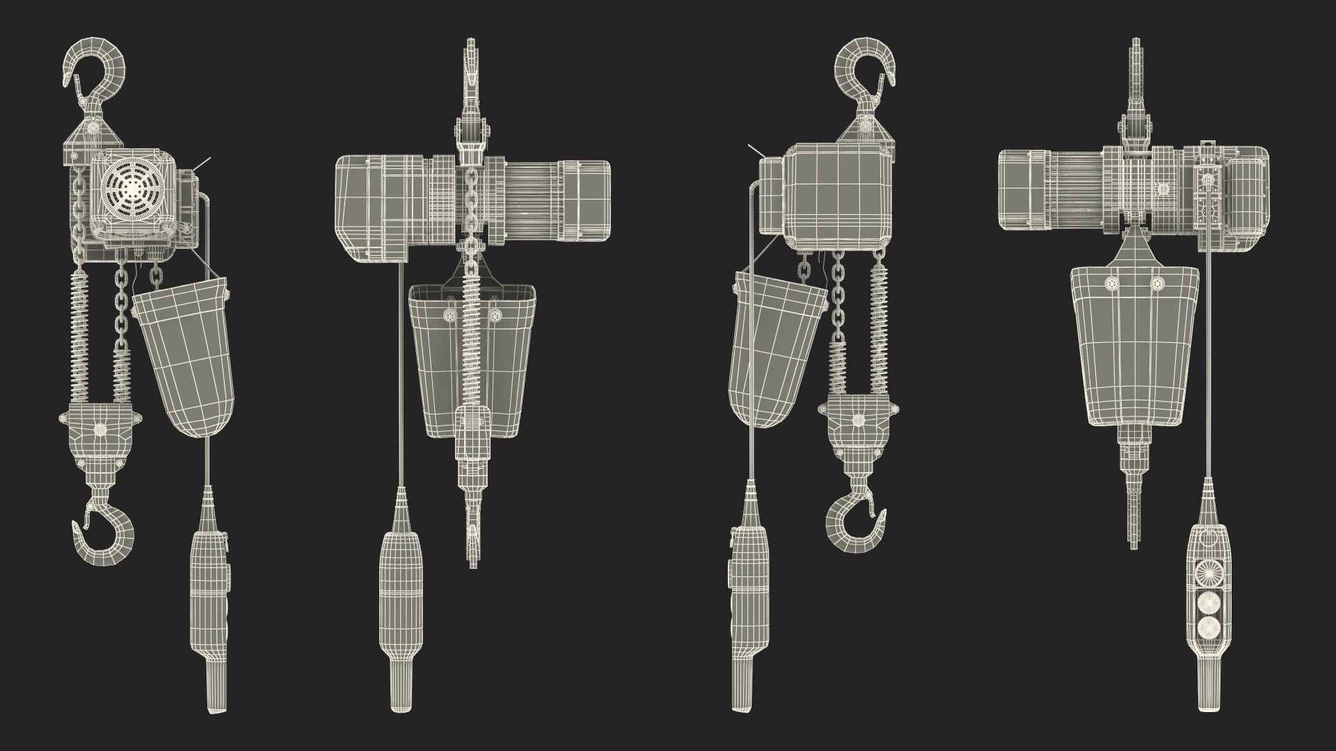 3D Electric Chain Hoist 1T - TurboSquid 1723322