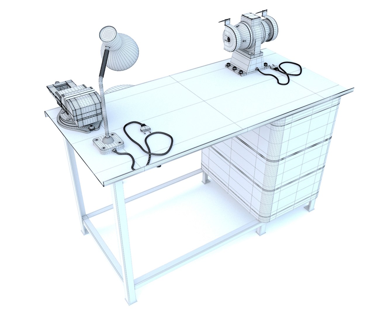 3D Industrial Workbench And Garage Tools 5 Items - Collection 1 Model ...