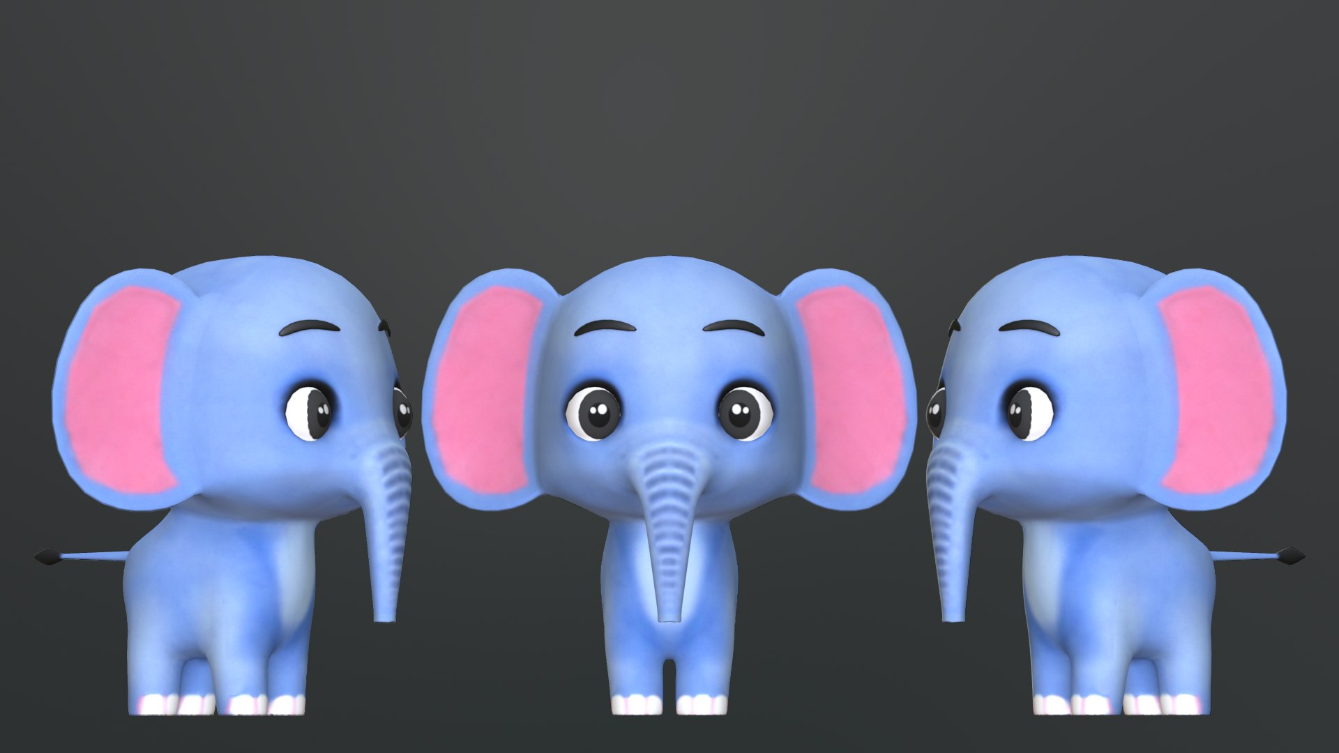 Cartoon Baby Elephant Character 3D - TurboSquid 2221106