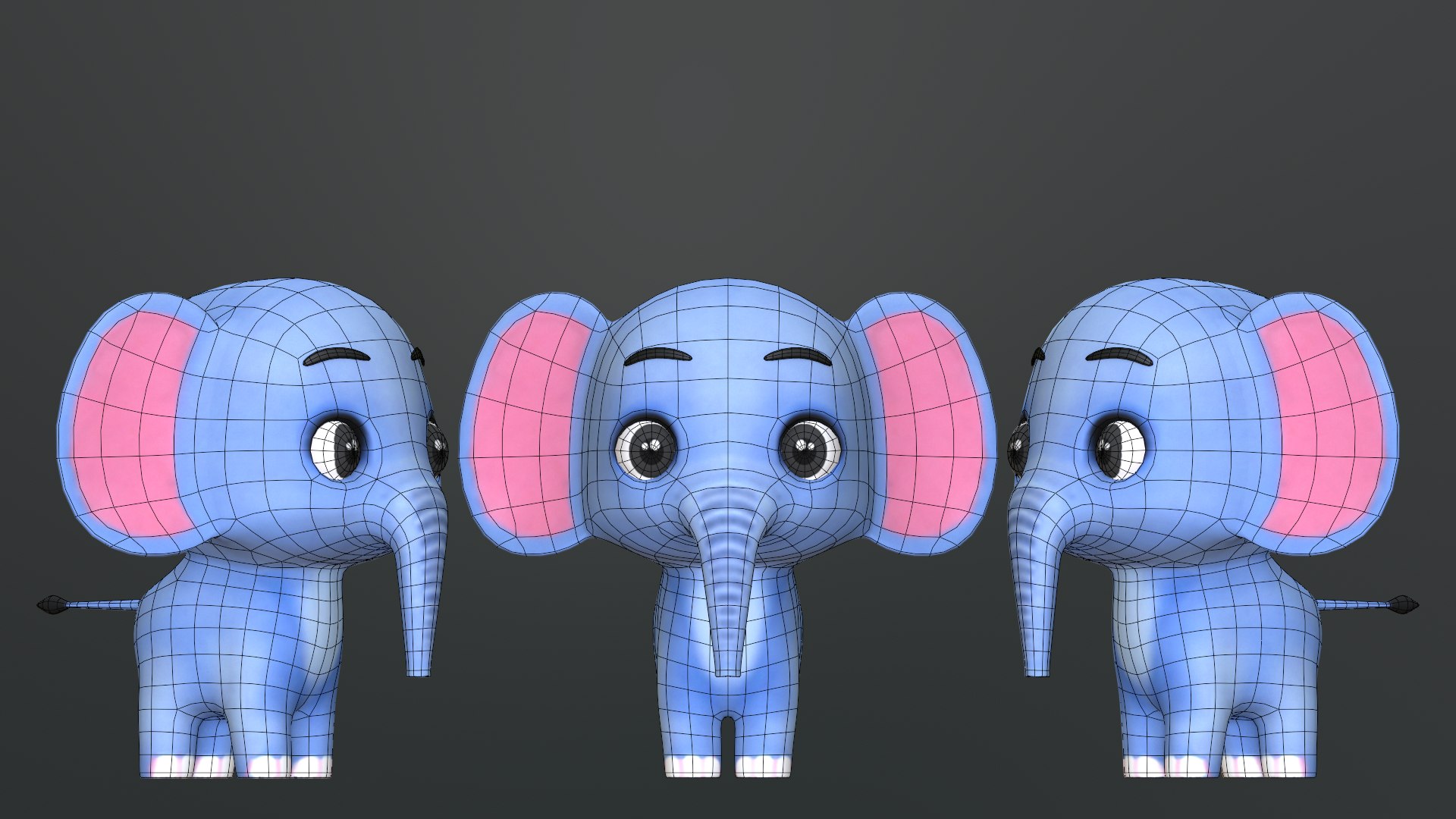 Cartoon Baby Elephant Character 3D - TurboSquid 2221106