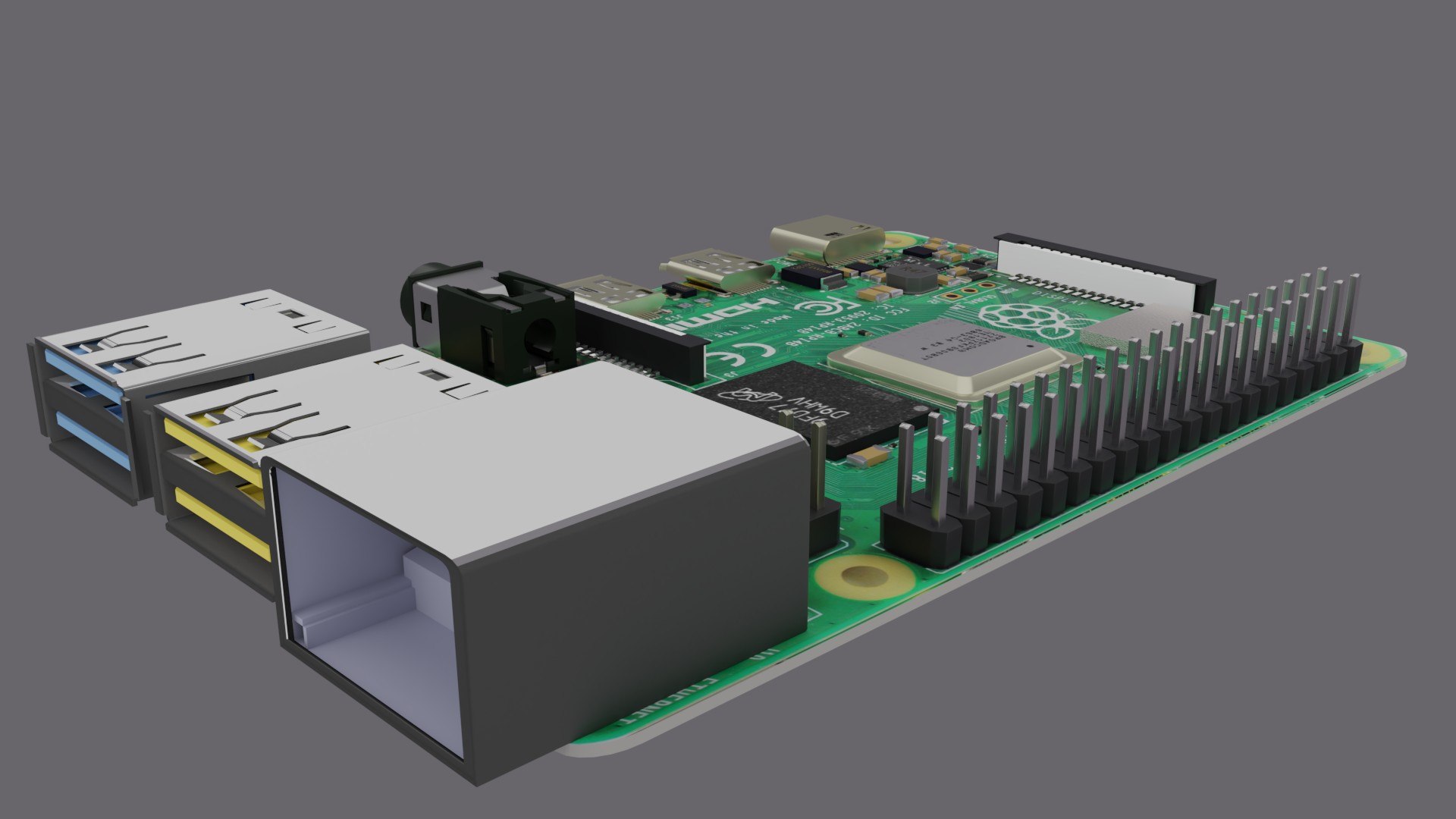 3D Model Single Raspberry Pi 4 - TurboSquid 1423761