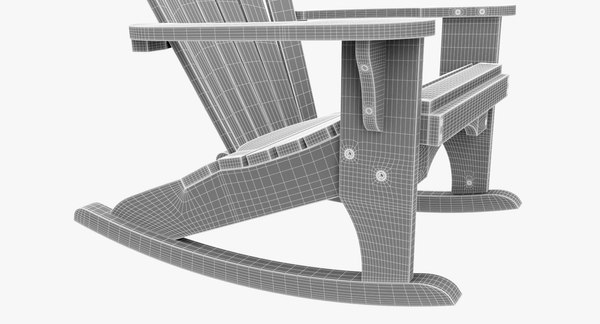 3d model of chair rocker atlantic