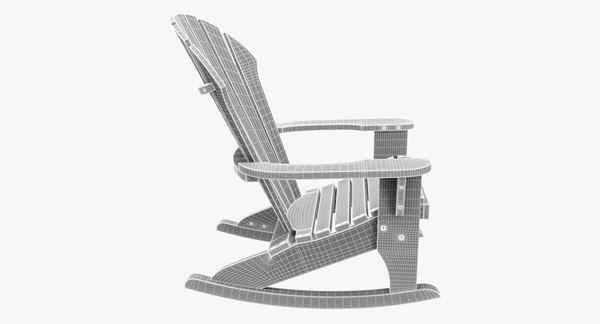 3d model of chair rocker atlantic
