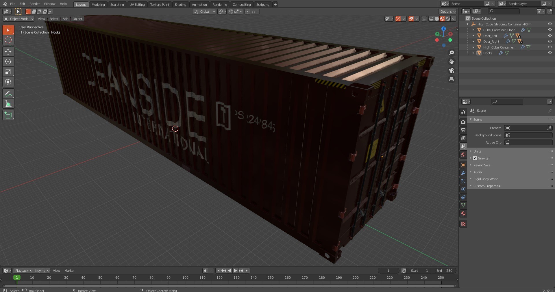 3D model High Cube Shipping Container 40FT - TurboSquid 2144468