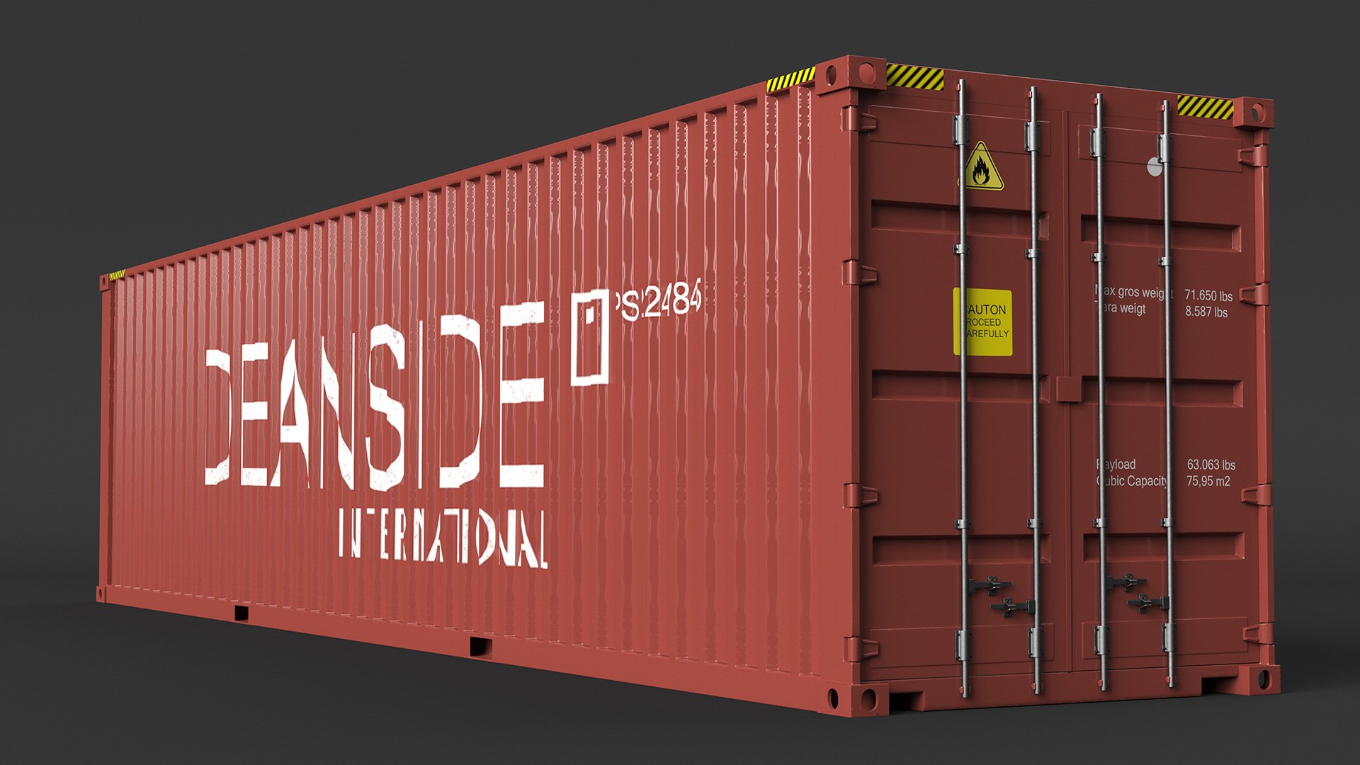 3D Model High Cube Shipping Container 40FT - TurboSquid 2144468