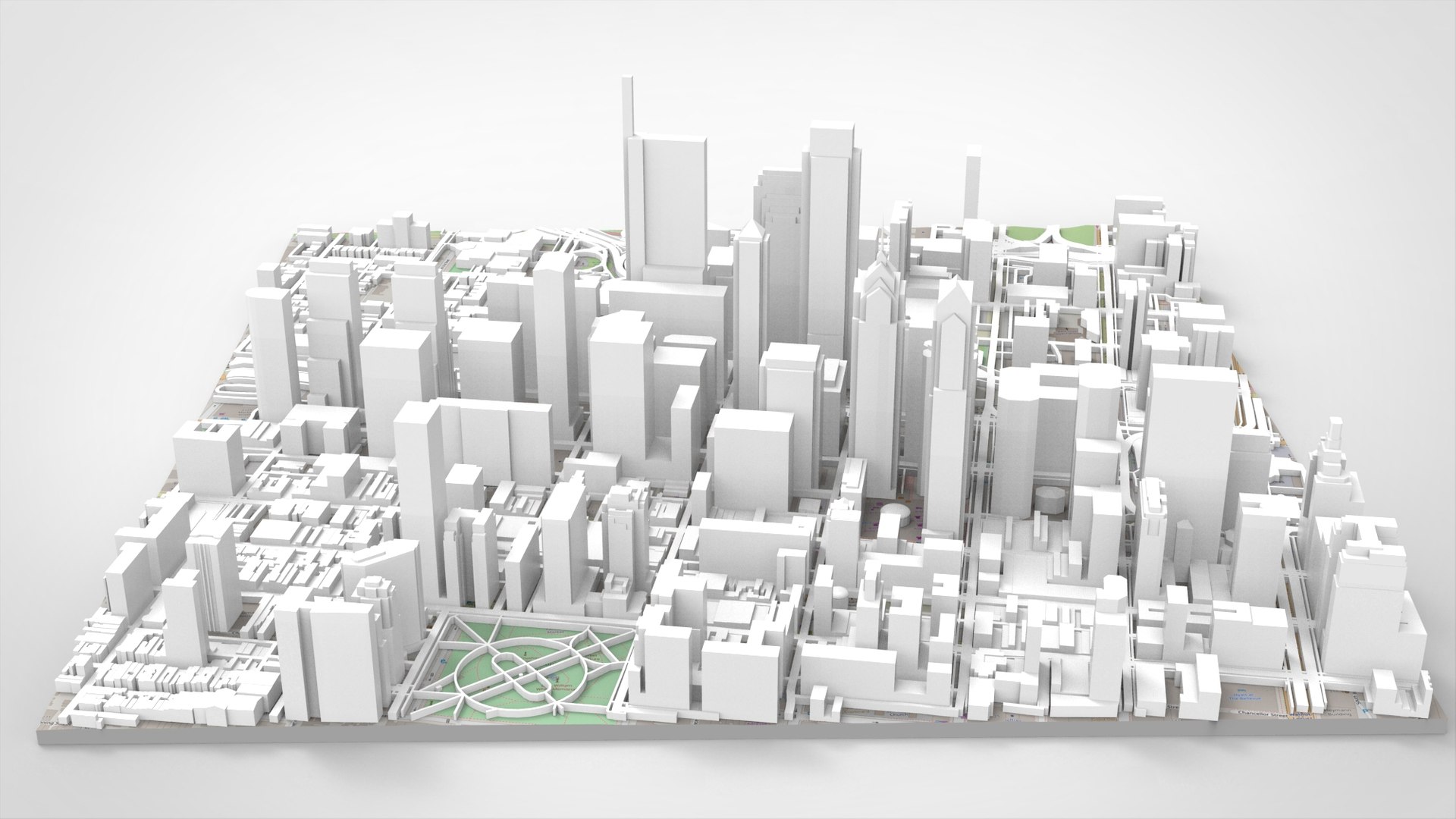 Cityscape Philadelphia USA 3D Model - TurboSquid 2275802