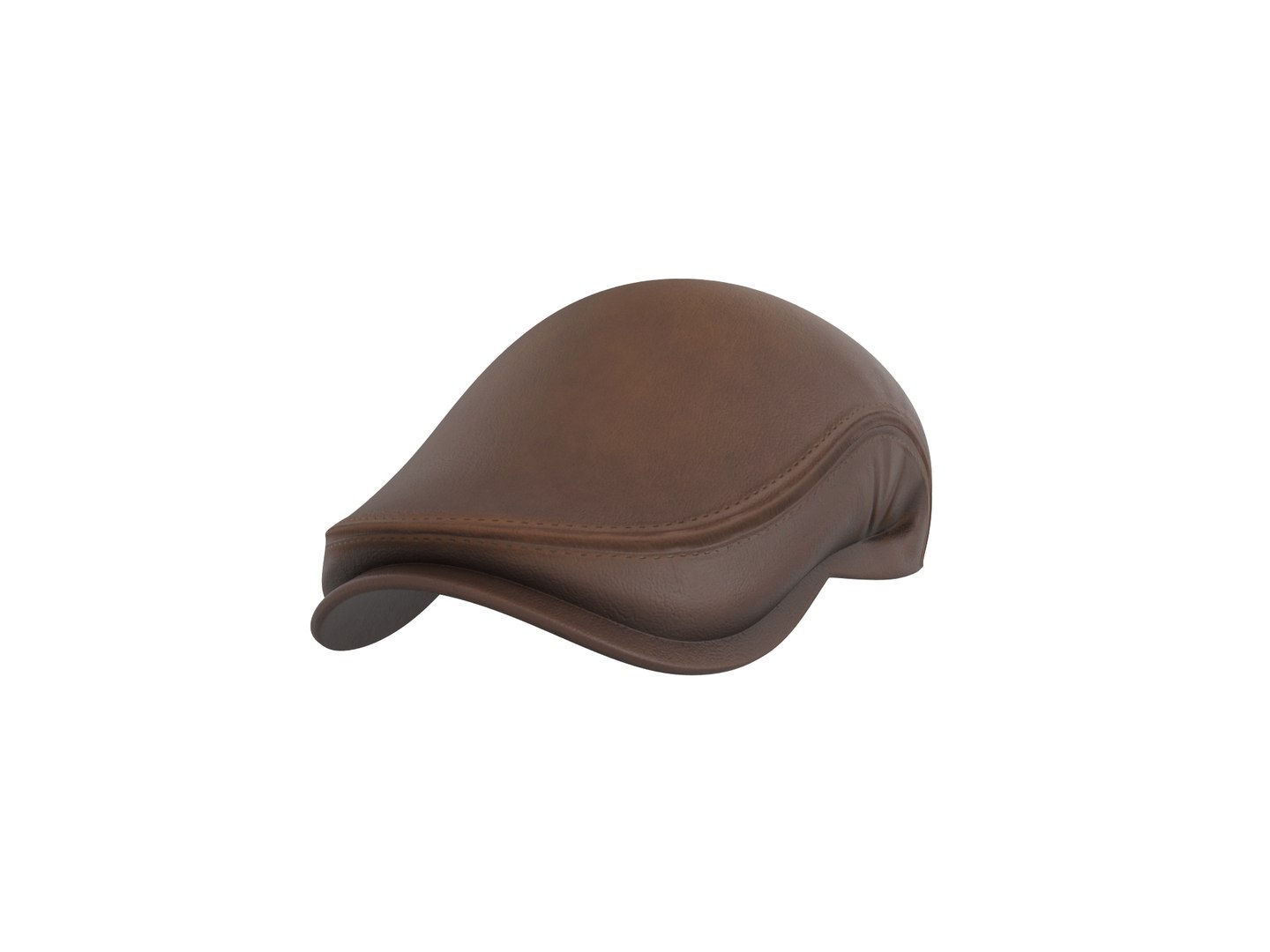 3D Leather Flat Cap model - TurboSquid 1812448