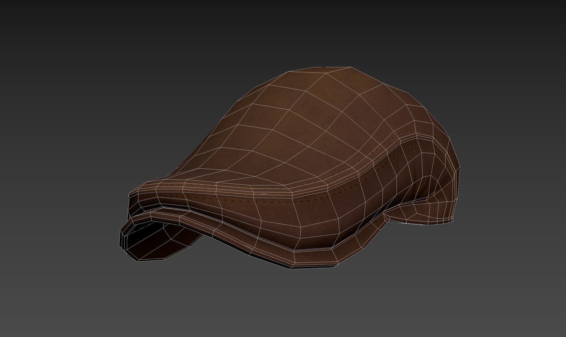 3D Leather Flat Cap Model - TurboSquid 1812448