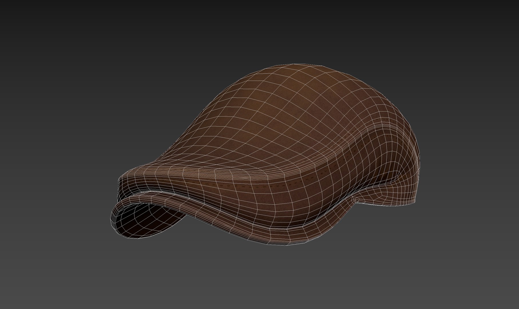 3D Leather Flat Cap Model - TurboSquid 1812448