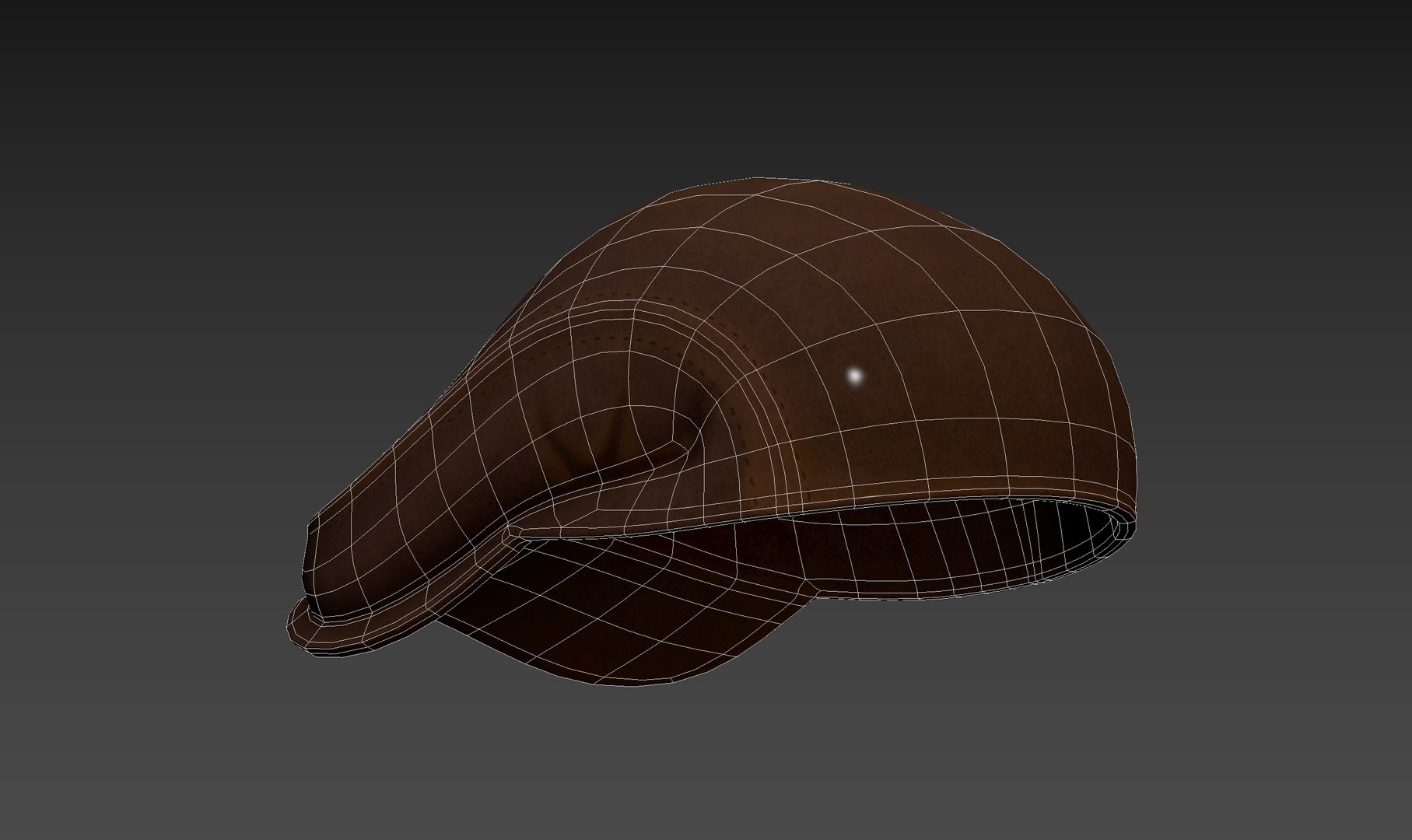 3D Leather Flat Cap Model - TurboSquid 1812448