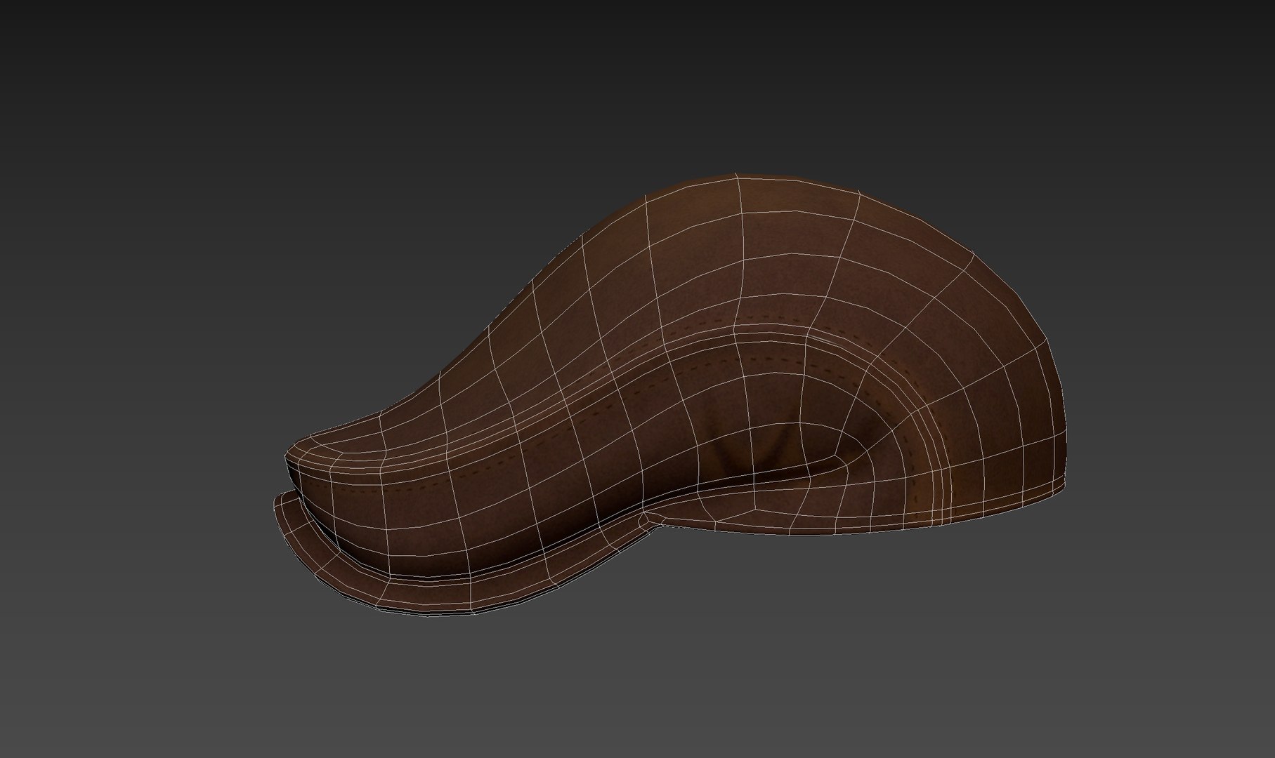 3D Leather Flat Cap Model - TurboSquid 1812448
