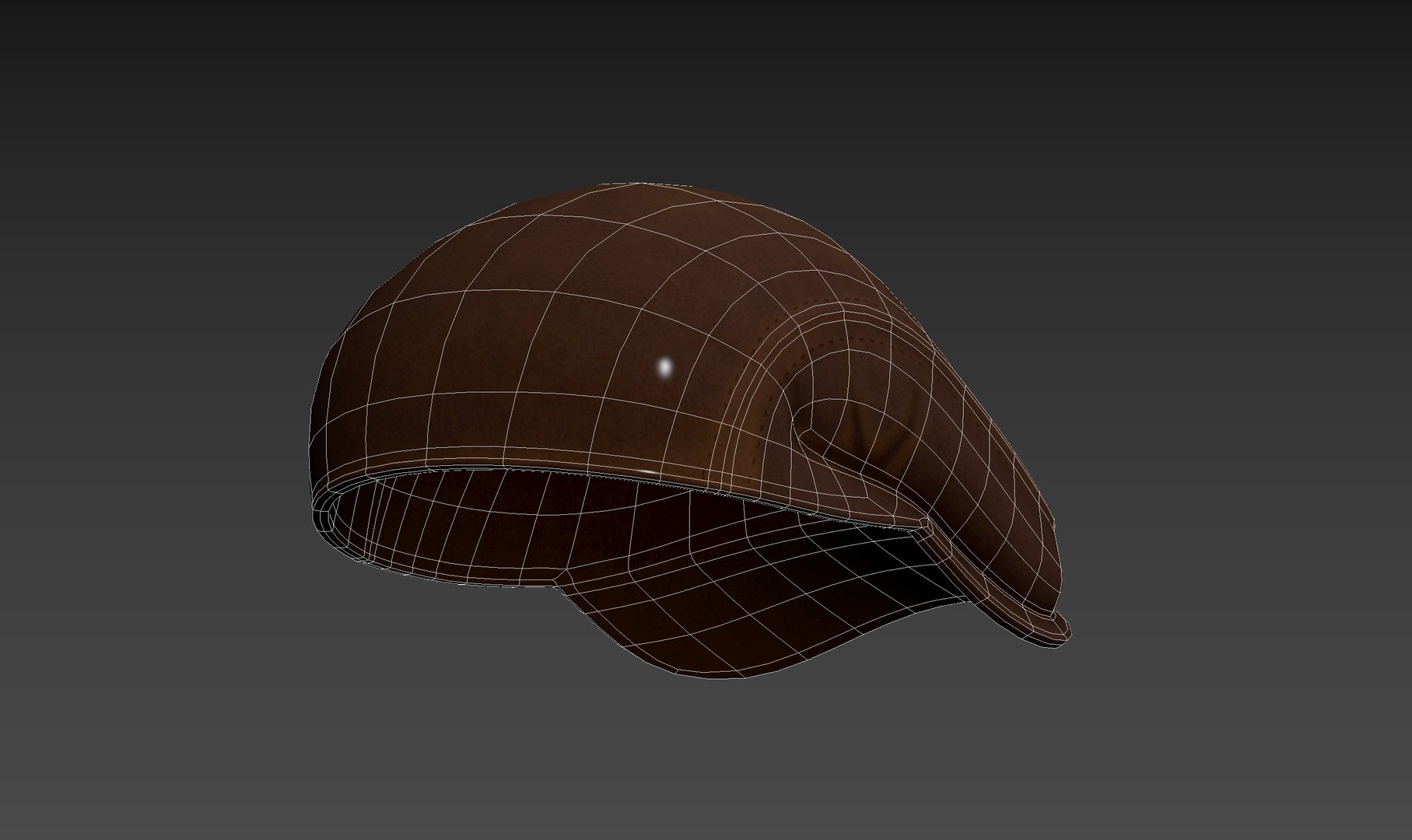 3D Leather Flat Cap Model - TurboSquid 1812448