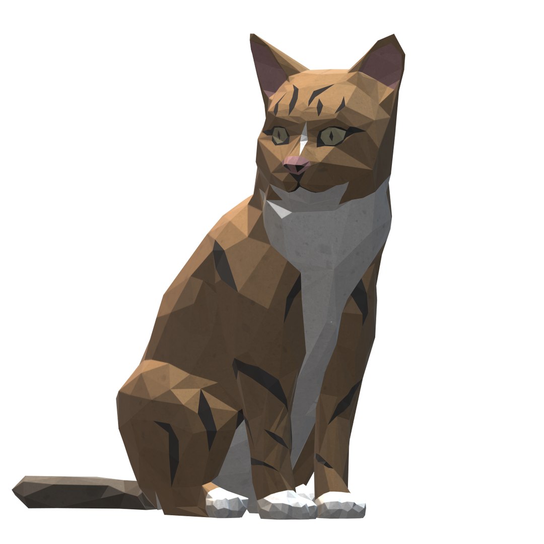 Cat - Low Poly 3D Model - TurboSquid 2291777