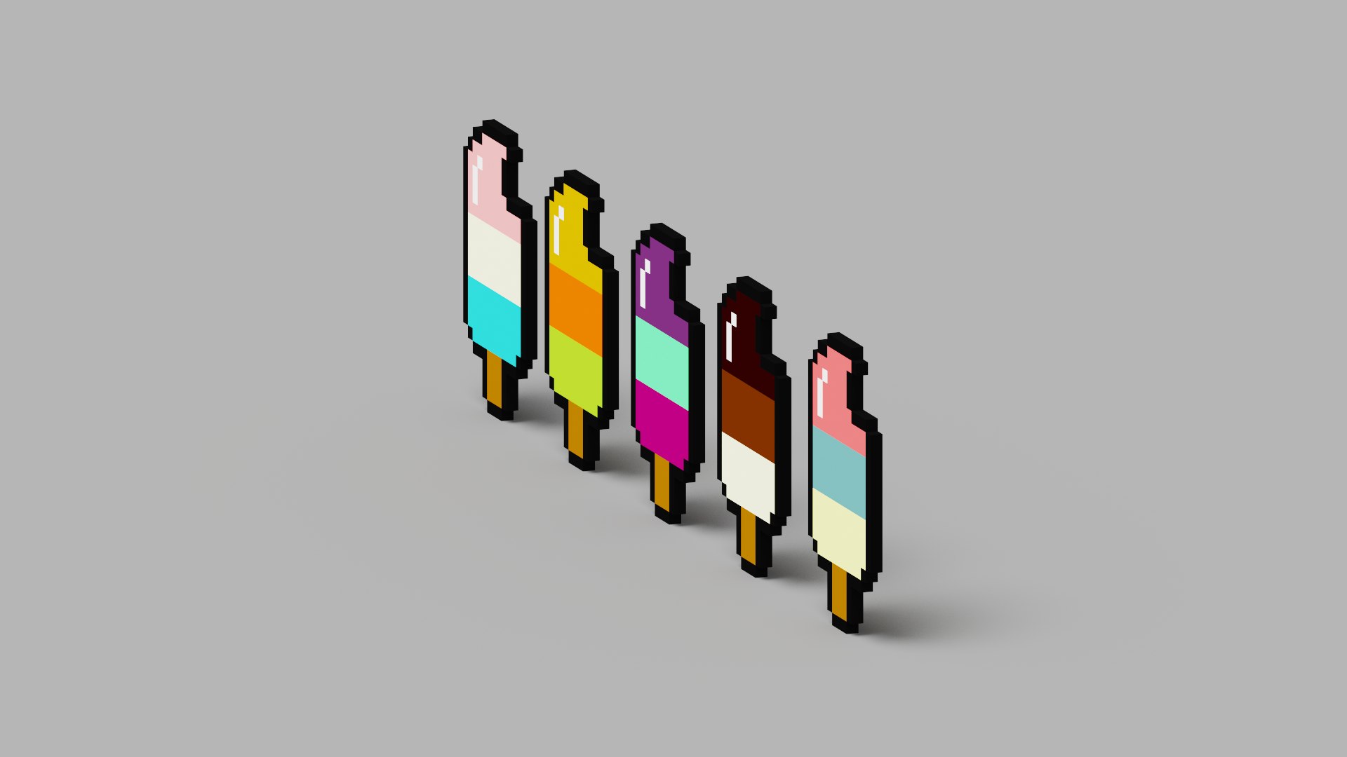 Voxel Ice Cream Pack 3D Model - TurboSquid 1891213