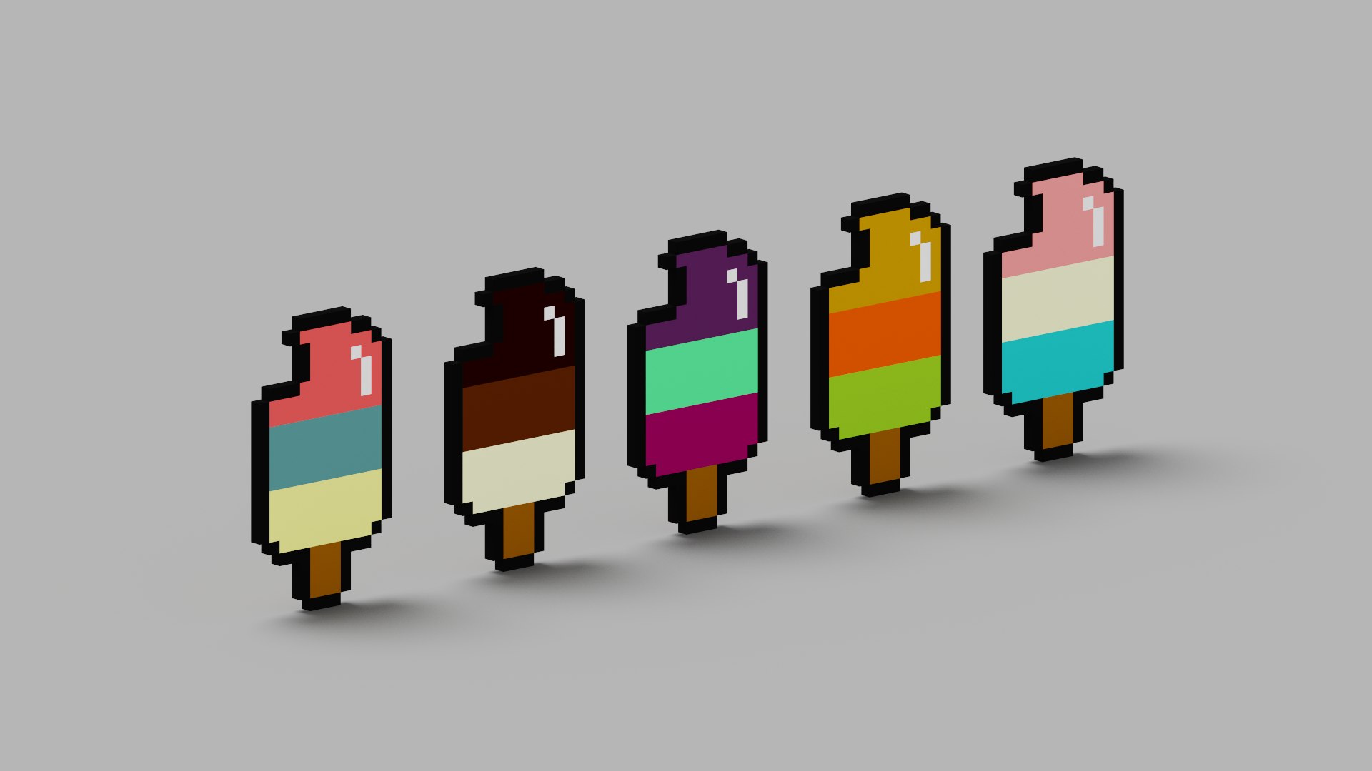 Voxel Ice Cream Pack 3D Model - TurboSquid 1891213