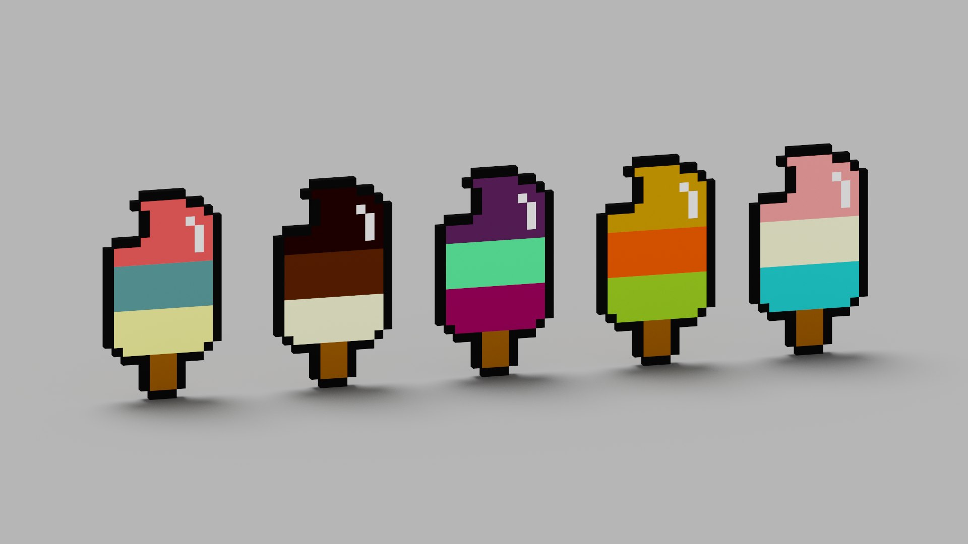 Voxel Ice Cream Pack 3D Model - TurboSquid 1891213