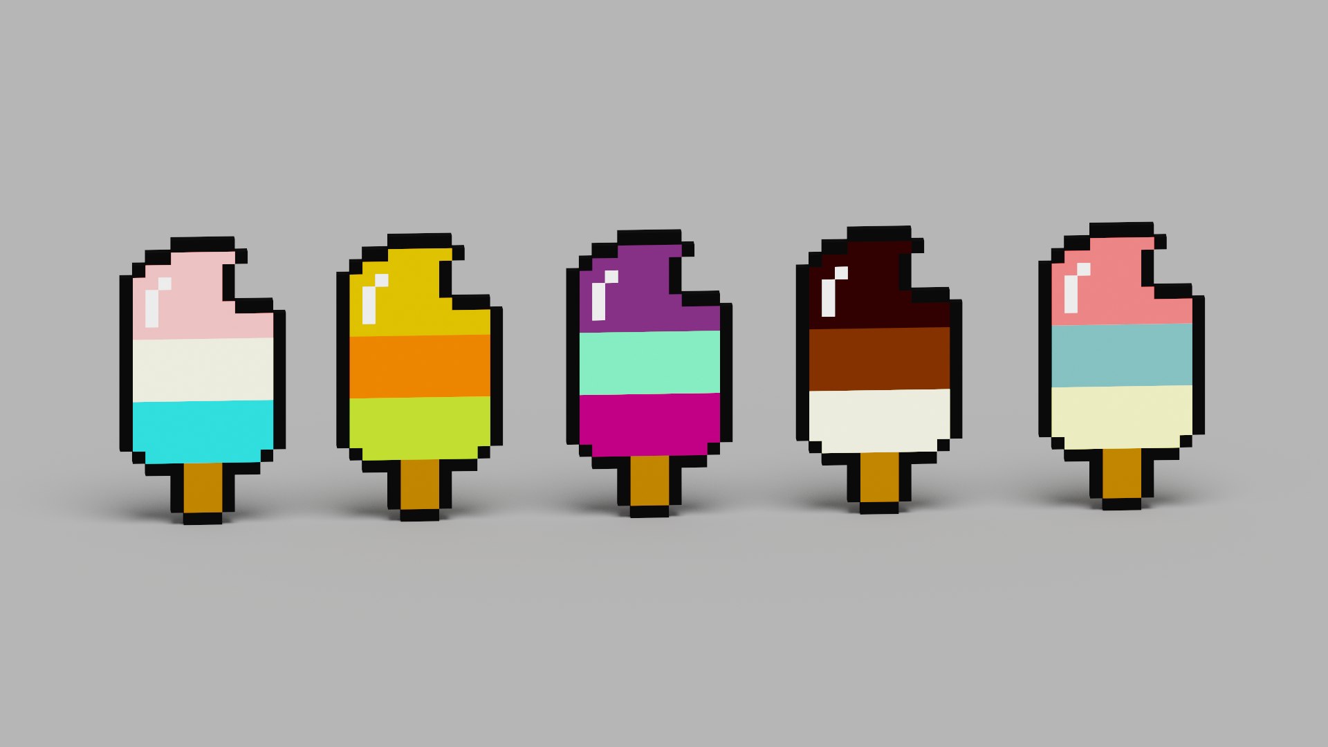 Voxel Ice Cream Pack 3D Model - TurboSquid 1891213
