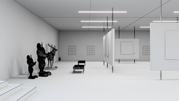 Modern Art Gallery 3D model - TurboSquid 1844530