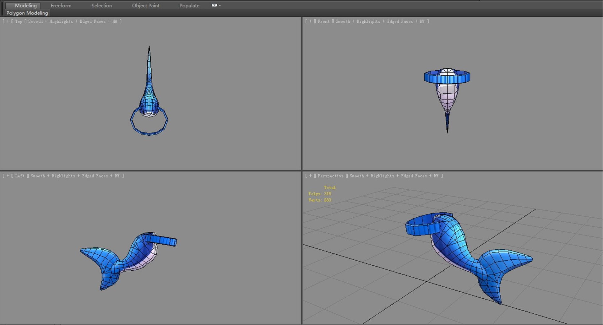 Cartoon Shark Tail - Decoration 3D Model - TurboSquid 2107089