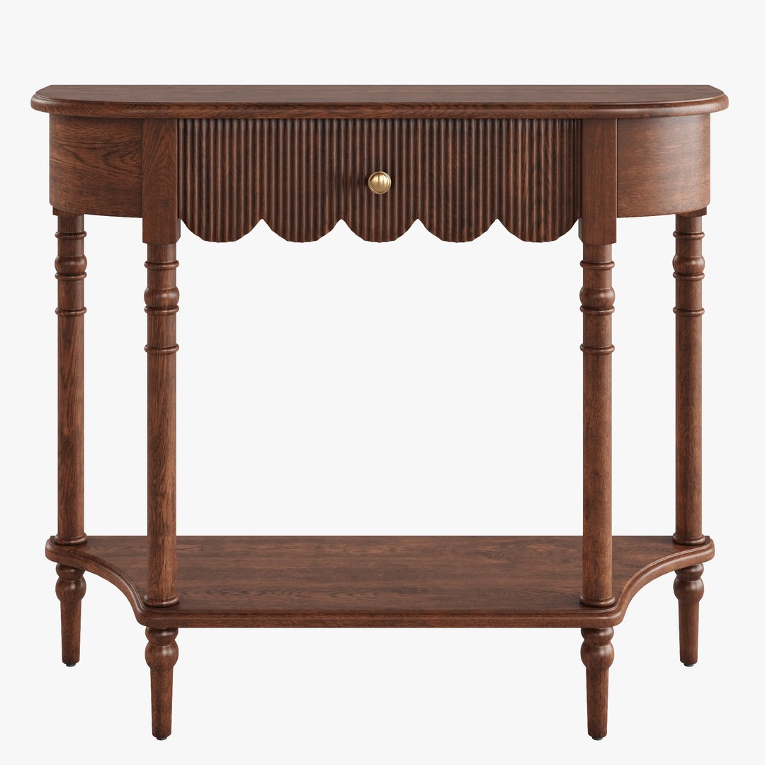 Litfad - Live Edge Console Table With 1 Drawer 3D - TurboSquid 2421961