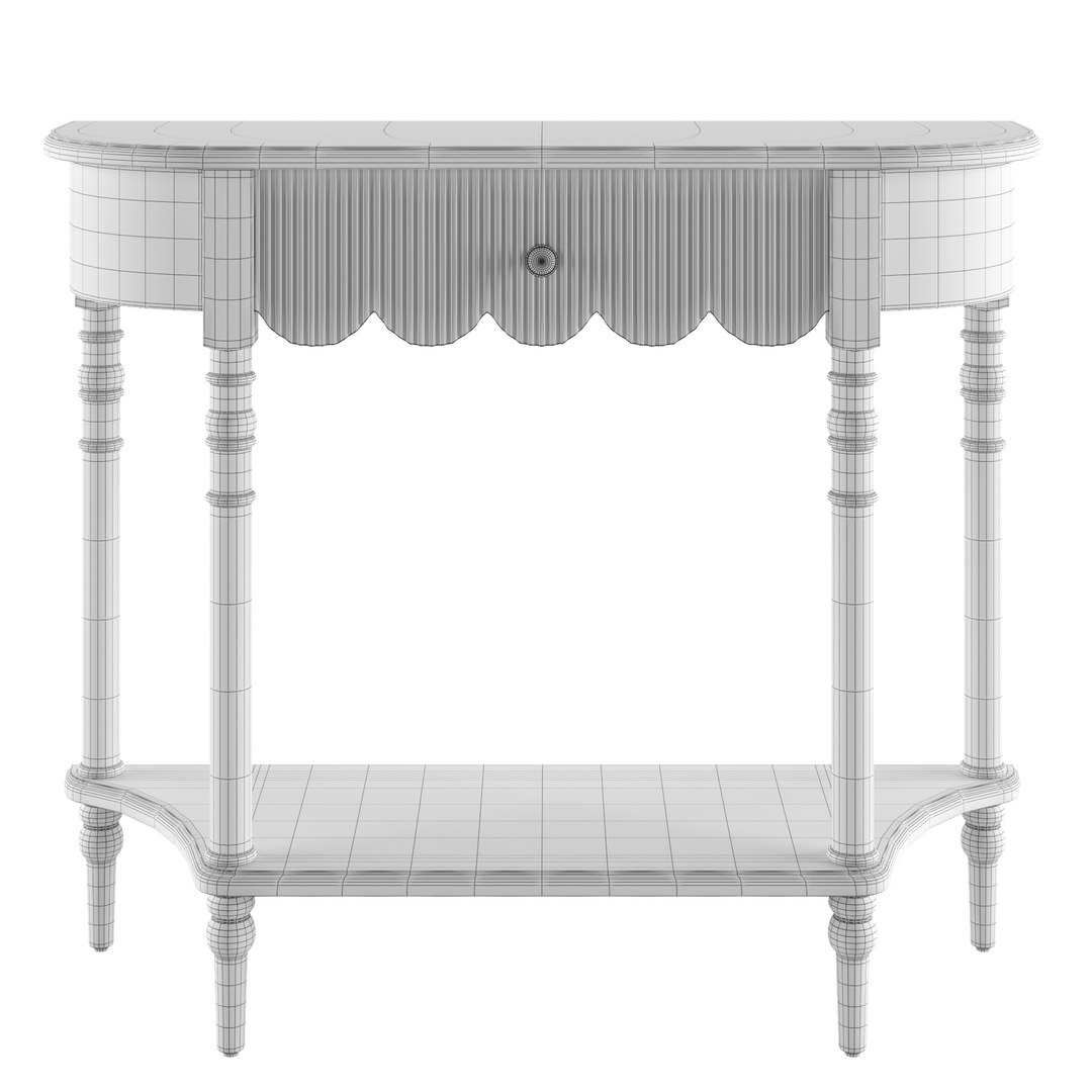 Litfad - Live Edge Console Table With 1 Drawer 3D - TurboSquid 2421961