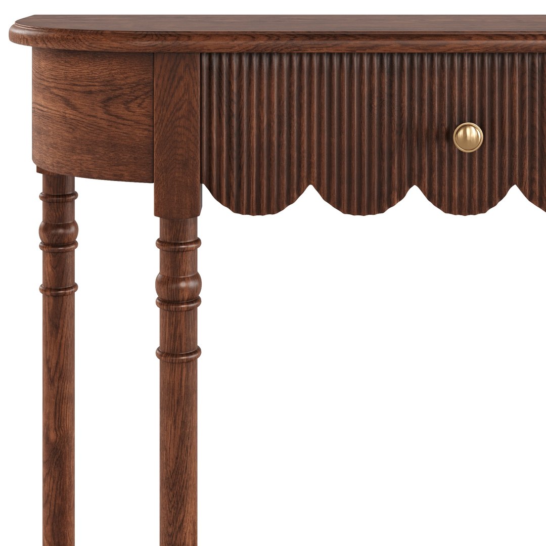 Litfad - Live Edge Console Table With 1 Drawer 3D - TurboSquid 2421961