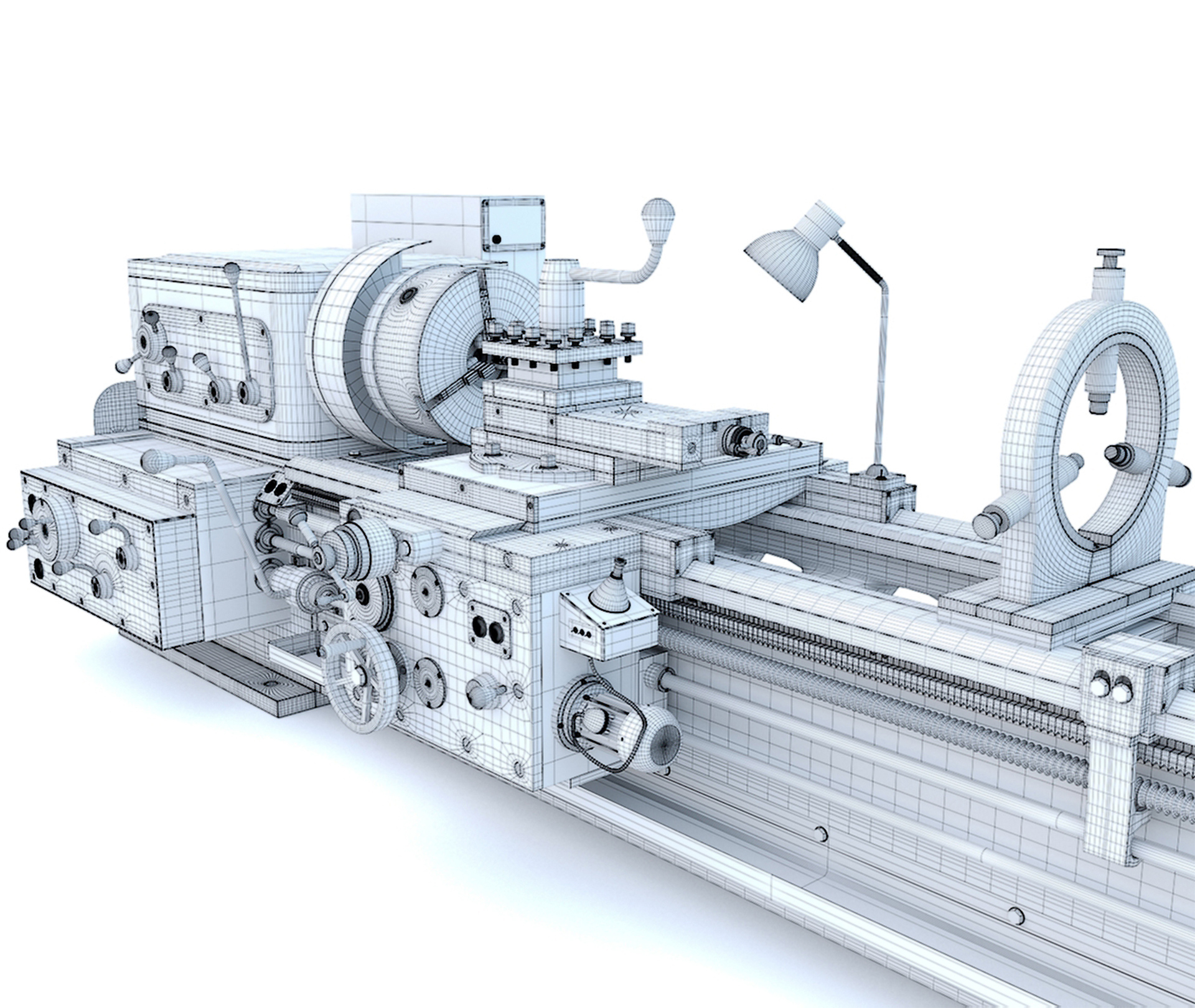 1M63 Drehmaschine - Industrielle Werkzeugmaschine 3D-Modell ...