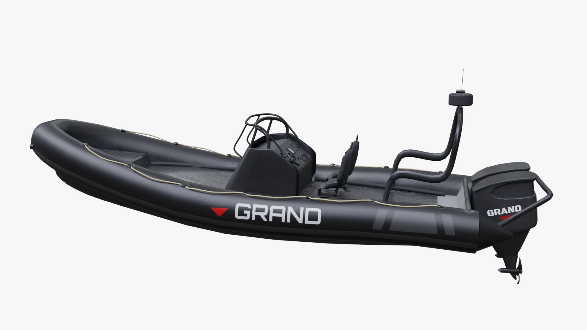 3D Motor Inflatable Boat Black - TurboSquid 2230829