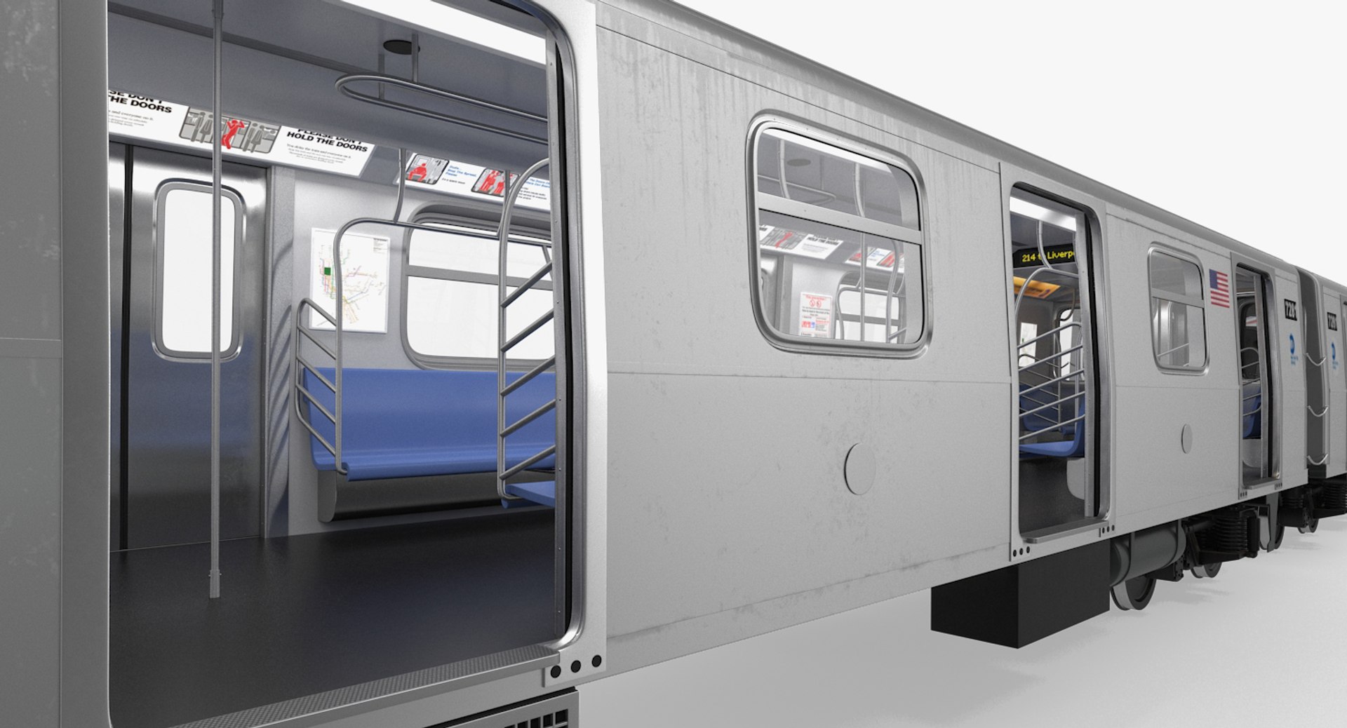 New york city subway car 3D model - TurboSquid 1256309