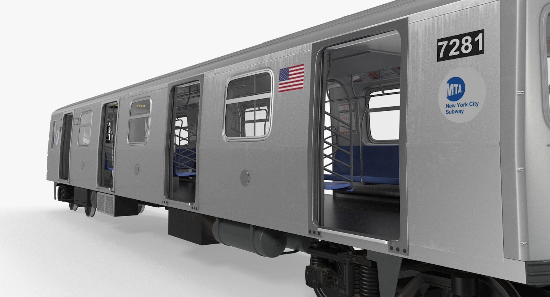 New york city subway car 3D model - TurboSquid 1256309