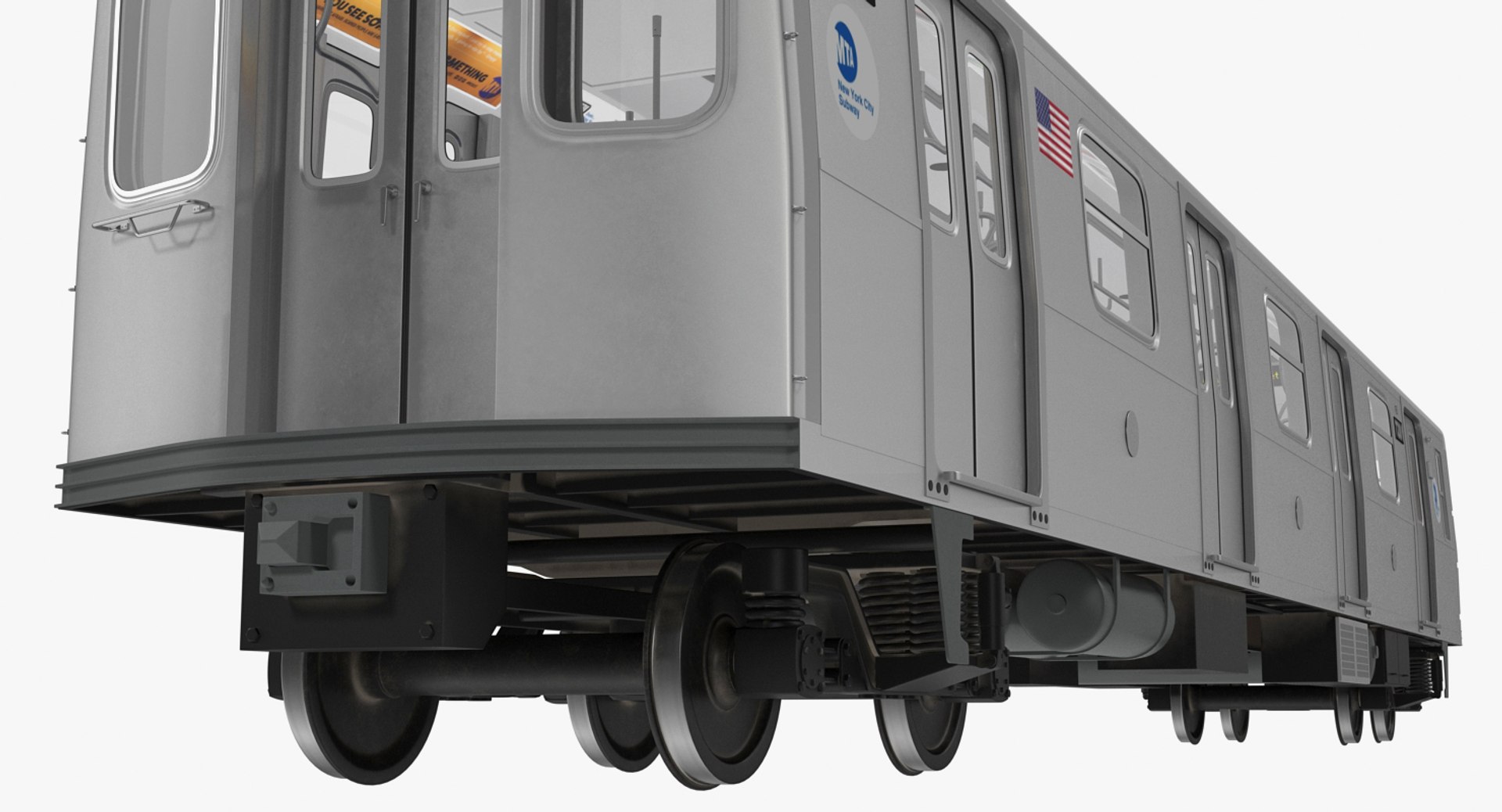 New york city subway car 3D model - TurboSquid 1256309