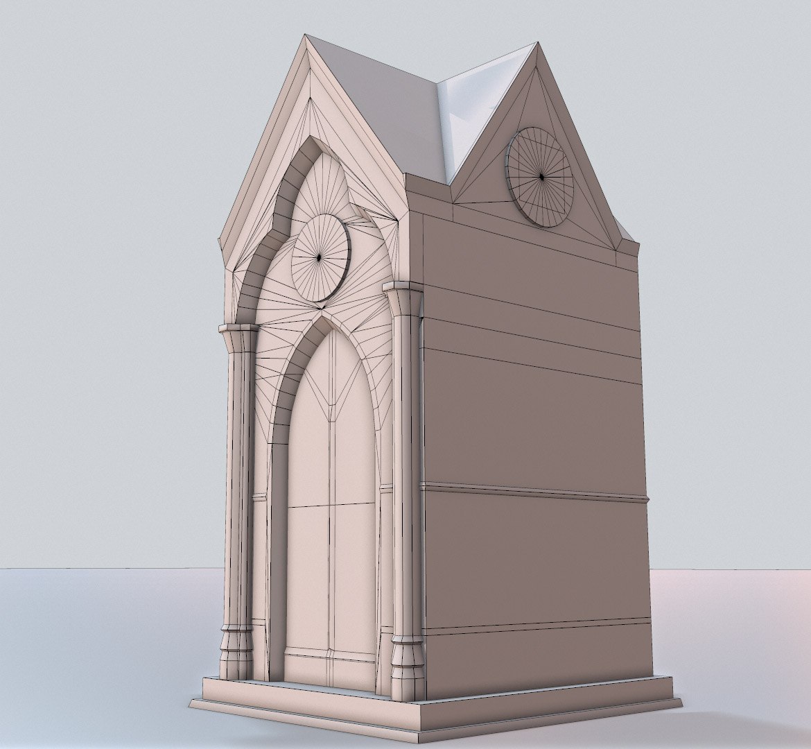 3d model gothic city pack cemetery