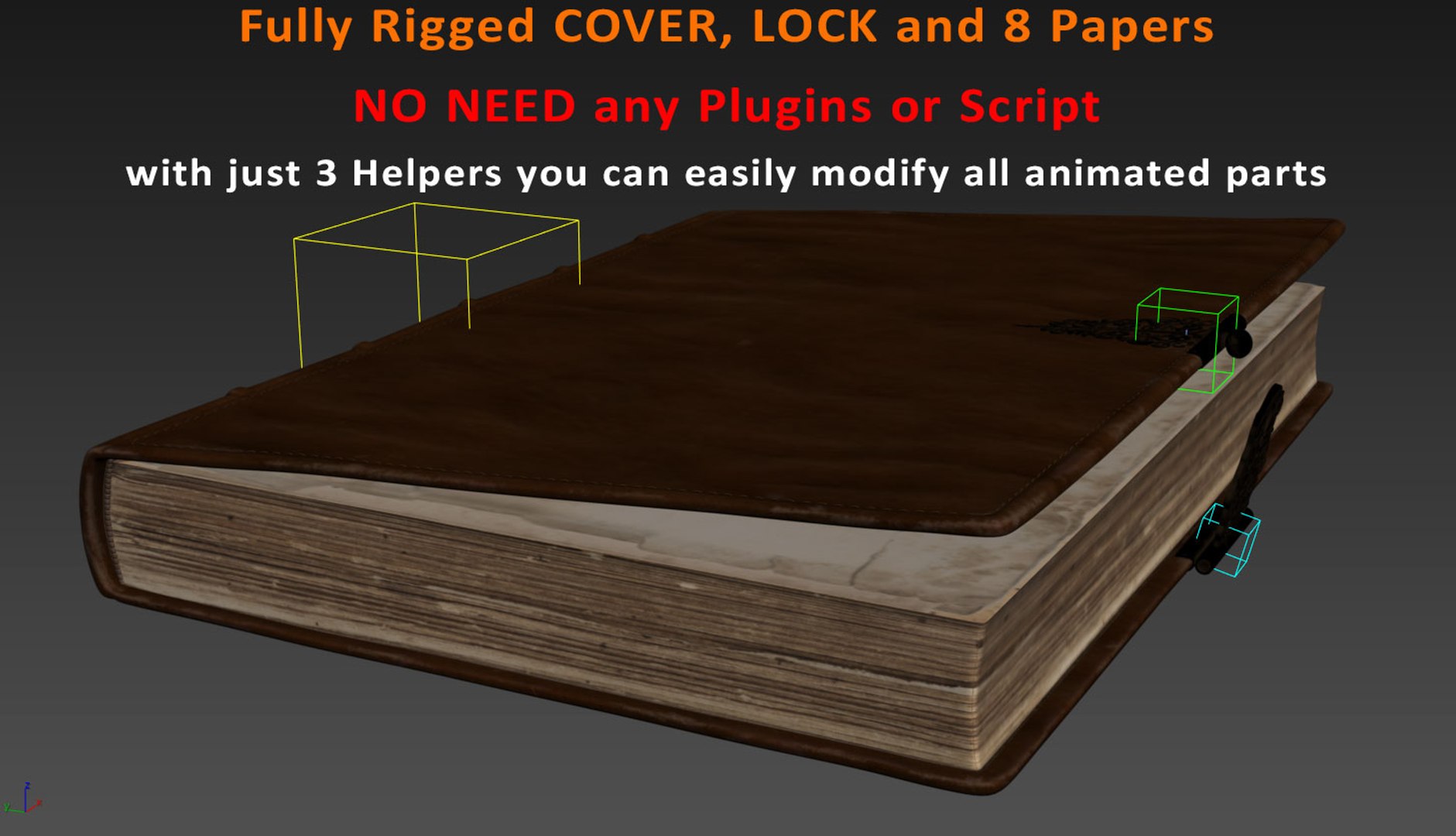 Old engraved book rigged 3D model - TurboSquid 1651093