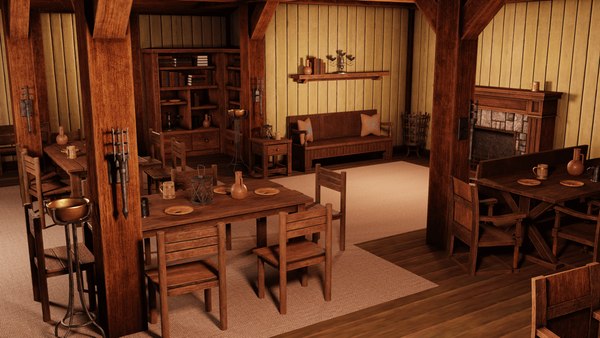 modèle 3D de Auberge médiévale - TurboSquid 1680235