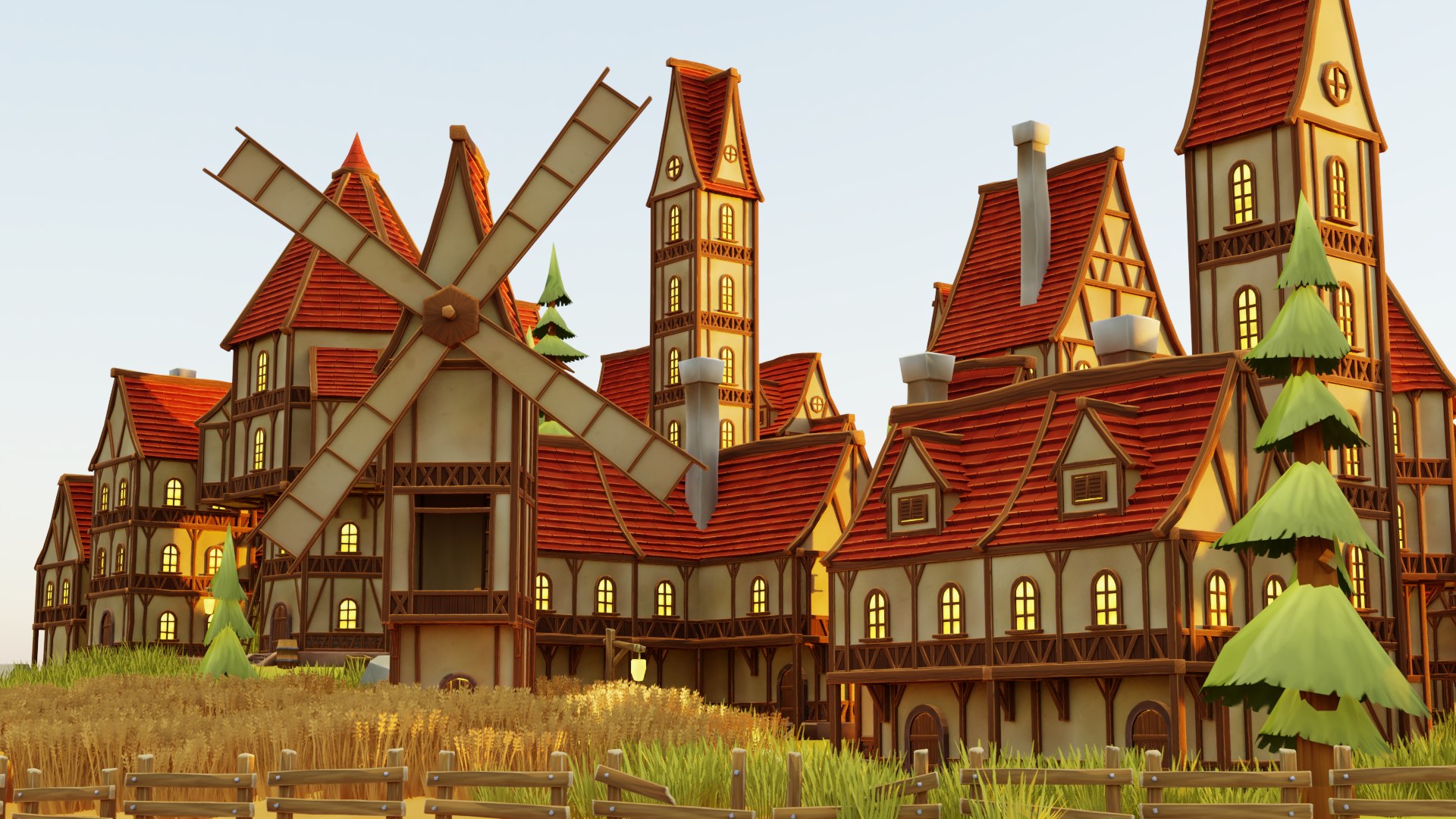 3D build fantasy village pack - TurboSquid 1651200