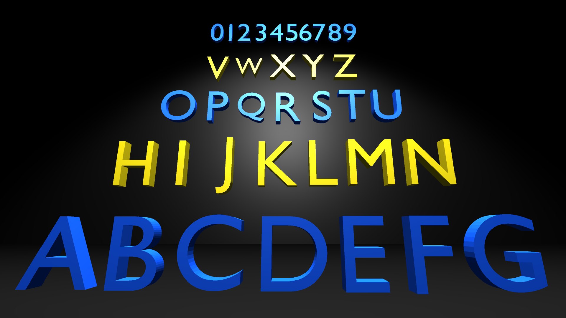 Alphabet And Numbers Model - TurboSquid 1829520