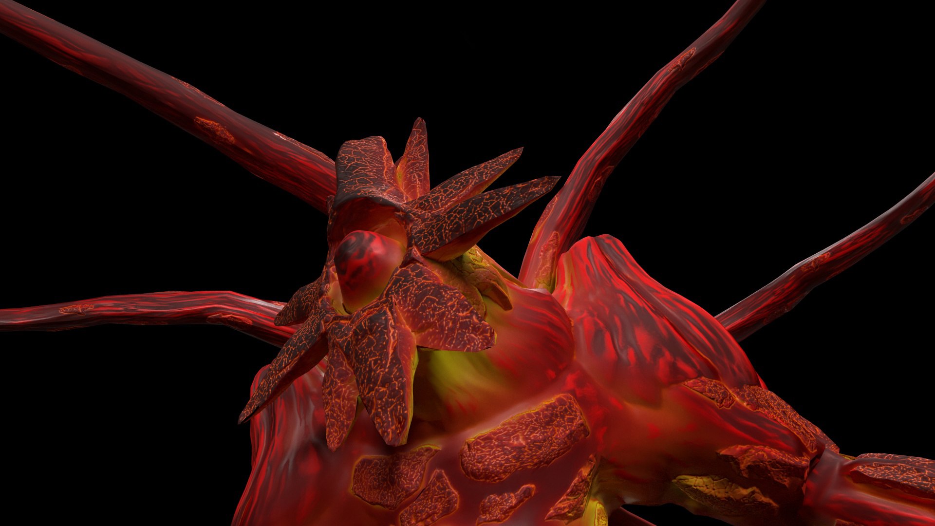 3D Model Low-poly Model Of The Character Lava Creature - TurboSquid 1971999